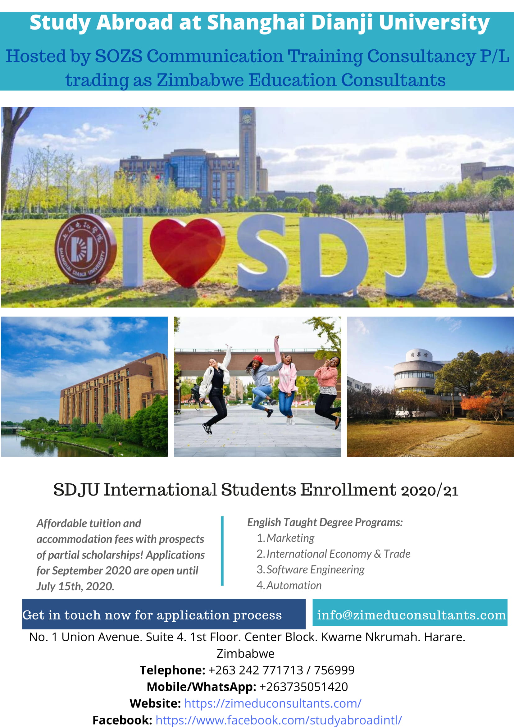 Study at Shanghai Dianji University – Zimbabwe Education Consultants